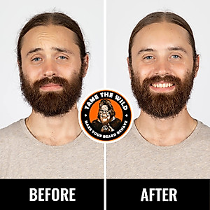 TAME THE WILD MAKE YOUR BEARD BEHAVE Bigfoot Beard Balm - Two 2.3 Oz Tins for Men with Shea Butter and Beeswax - Beard Conditioner - Sandalwood & Orange Citrus Scent