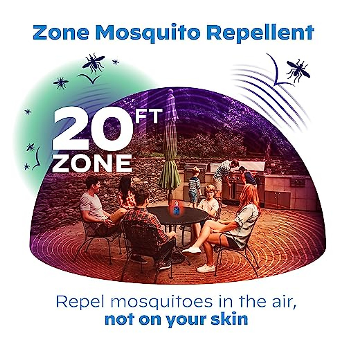 Thermacell E55 E-Series Rechargeable Mosquito Repeller with 20’ MosquitoProtection Zone; Royal Blue; Includes 12-Hr Repellent Refill;DEET Free Bug Spray Alternative; Scent Free;No Candle or Flame,Navy