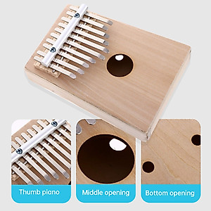 MILISTEN Kalimba Thumb Piano 10 Keys Mbira 10 Tone Finger Piano DIY Kit African Musical Instrument for Beginners Kids Adult Hand Painting Supplies