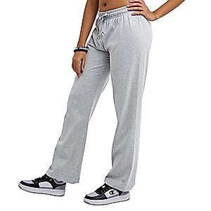 Champion Jersey, Comfortable Lounge Pants for Women, 100% Cotton, 31.5", Oxford Gray, Small