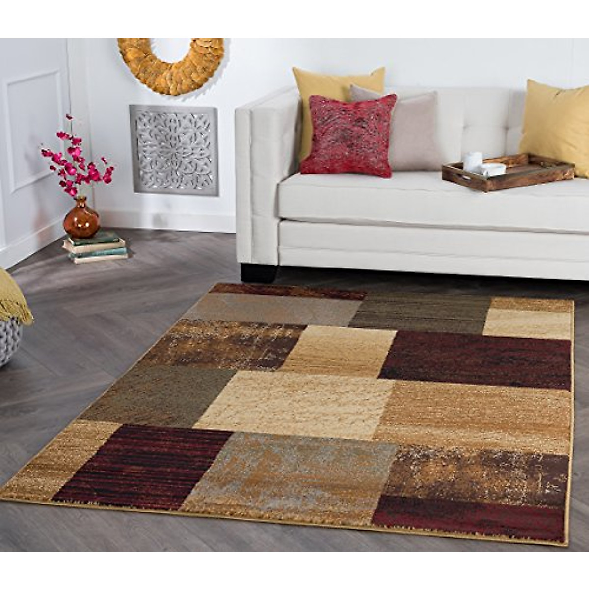 Universal Rugs 105210 Multi 5x7 Area Rug, 5-Feet by 7-Feet