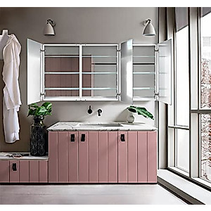 Krugg Medicine Cabinet | Recess or Surface Mount | Blum Hinge 170 Degree Soft Close| (72"x36")