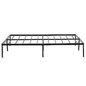 Volowoo Metal Bed Frame,Simple Metal Platform Bed Frame, Storage Space Under The Bed Heavy Duty Frame Bed, Durable Bed Frame, Suitable for Bedroom (Bed Height 14", Queen)