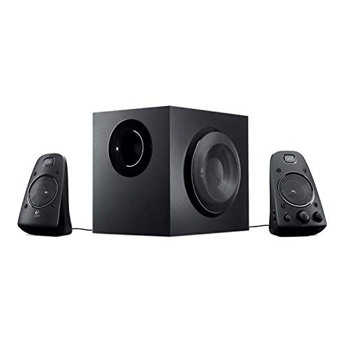 Logitech Z623 400 Watt Home Speaker System Bundle with Closed-Back Studio Monitor Headphones and Audio Cable (3 Items)