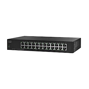 Cisco SF110-24 Unmanaged Switch, 24 Ports 10/100, Limited Lifetime Protection (SF110-24-NA)