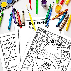 Trolls DreamWorks World Tour 48-Page Coloring and Activity Book with Jewel Stickers 47359, Bendon