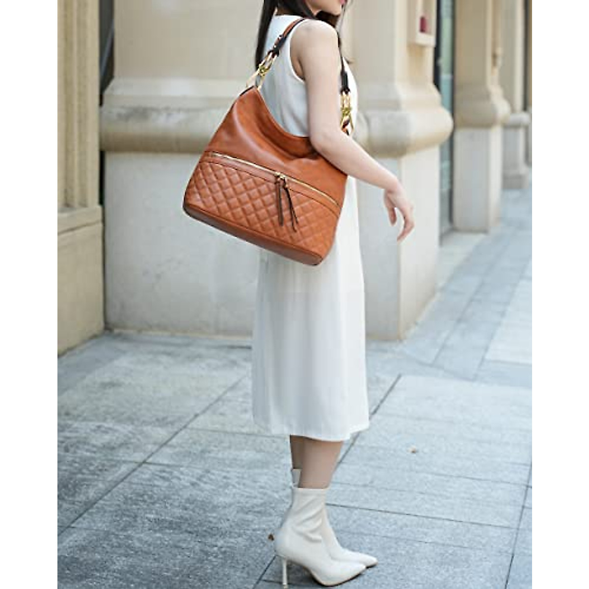 MKF Collection Shoulder Bag for Women, Vegan Leather Fashion Handbag Hobo Purse