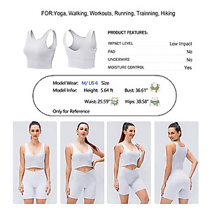 Climb Workout Crop Tank Tops for Women Solid Comfort Sleeveless Shirts Reversible Ribbed Tank Tops for Casual Sports Fitness Yoga (No Padded) White S