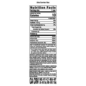 Monster Energy Ultra Sunrise, Sugar Free Energy Drink, 16 Fl Oz (Pack of 15)