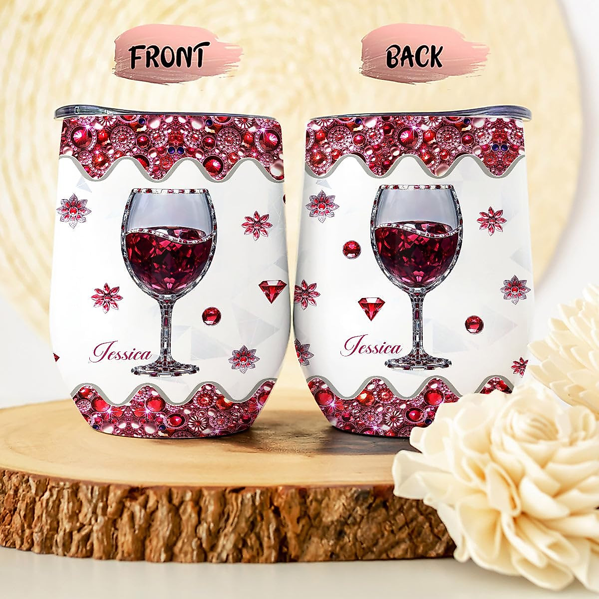 Middlepeace Just A Girl Who Loves Wine - Personalized Wine Tumbler, A Girl Lover Wine Stainless Steel