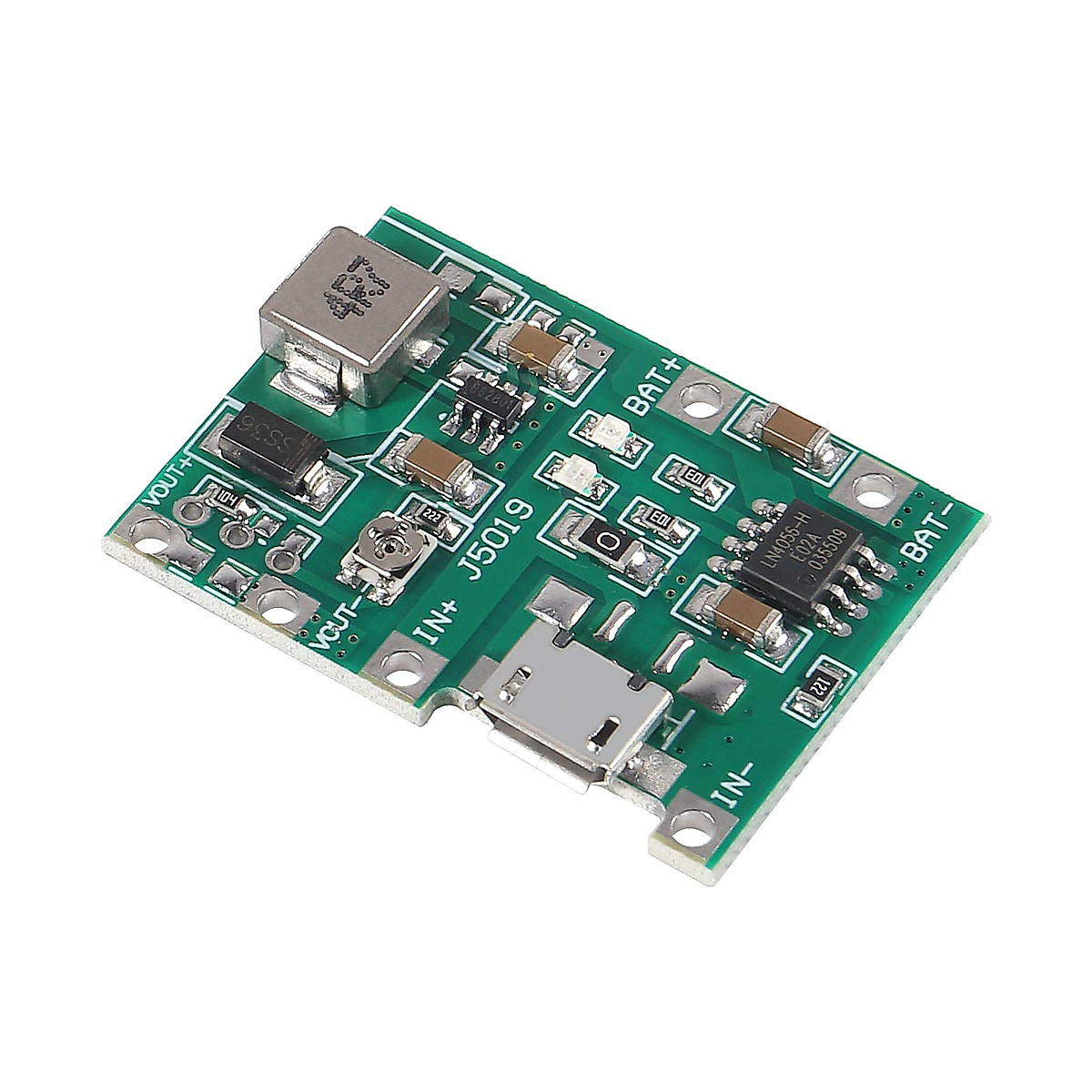 5PCS 3.7V 4.2V Lithium Liion Battery Charger Board Adjustable DC-DC Step Up Module Boost Charge Discharge Integrated Module TP4056 DIY Kit Parts