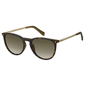 Fossil FOS3078s Round Sunglasses, Dark Havana, 53 mm