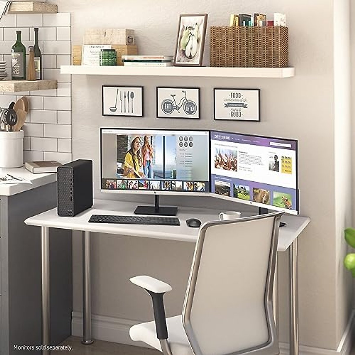 HP Slim Desktop, Intel Core i3-10105 Processor, 32GB DDR4 RAM, 2TB PCIe M.2 SSD, HDMI, RJ-45, Wireless Keyboard & Mouse, Wi-Fi, Windows 11 Home, Black