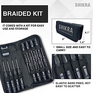 13 Piece Precision Screwdriver Set with Case, Torx, Phillips and Slotted Screwdriver, Magnetic Screwdriver Tool Kit with Magnetizer/Demagnetizer, Non-Slip Grip, for Electronics, Glasses Repair