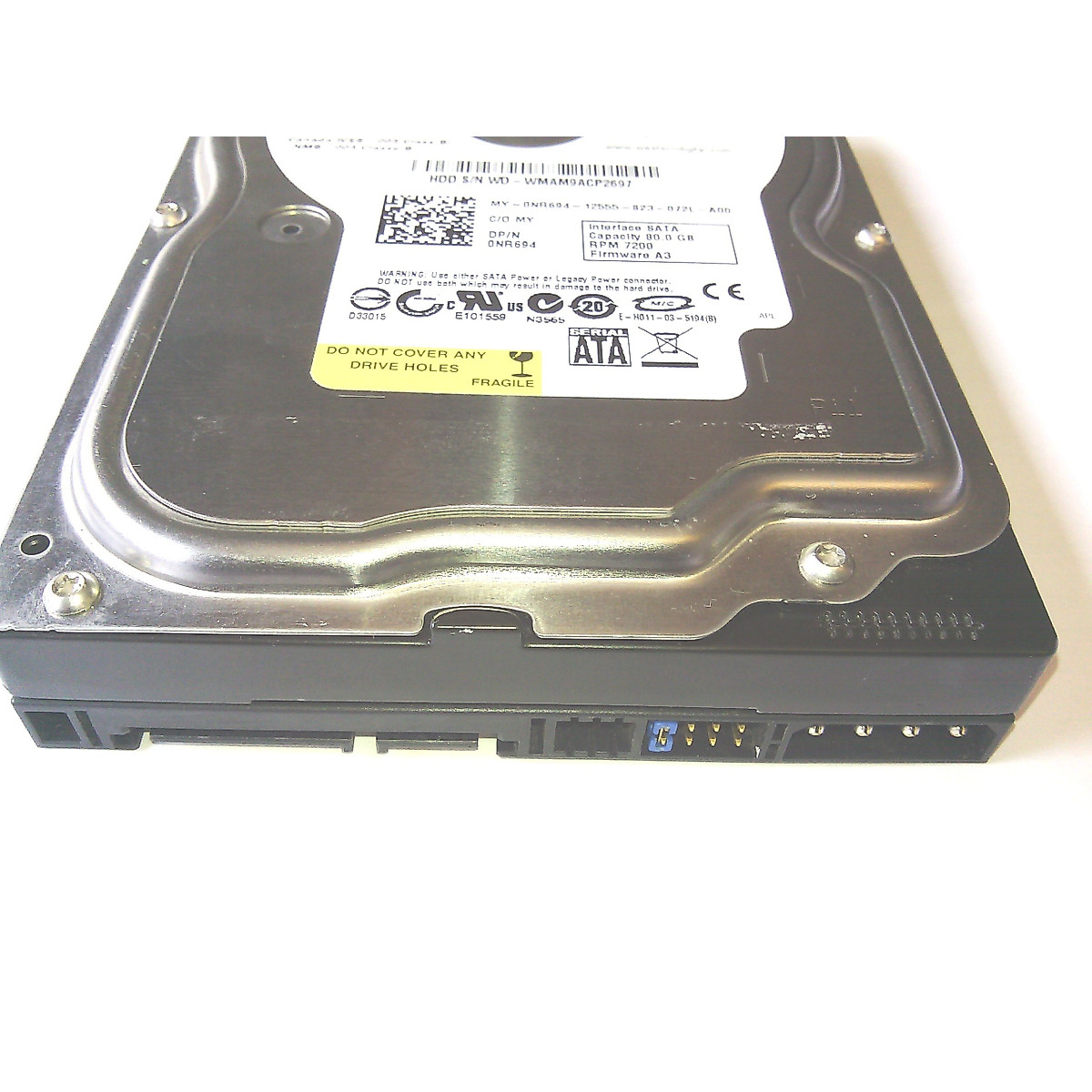 Western Digital WD800JD Caviar SE Model: WD800JD-75MSA3, 80GB 7200 RPM 8MB Cache SATA 3.0Gb/s 3.5