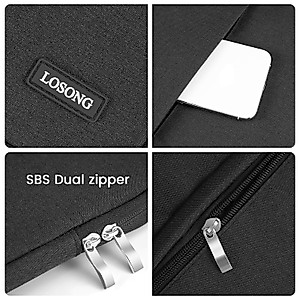Portable Monitor Case 15.6 Inch,Losong Protective Carrying Sleeve for Most 15.6 in Portable Monitors,Water Resistant Portable Computer Laptop Display Bag with Accessory Pocket,Size-15.3"x9.8" Black
