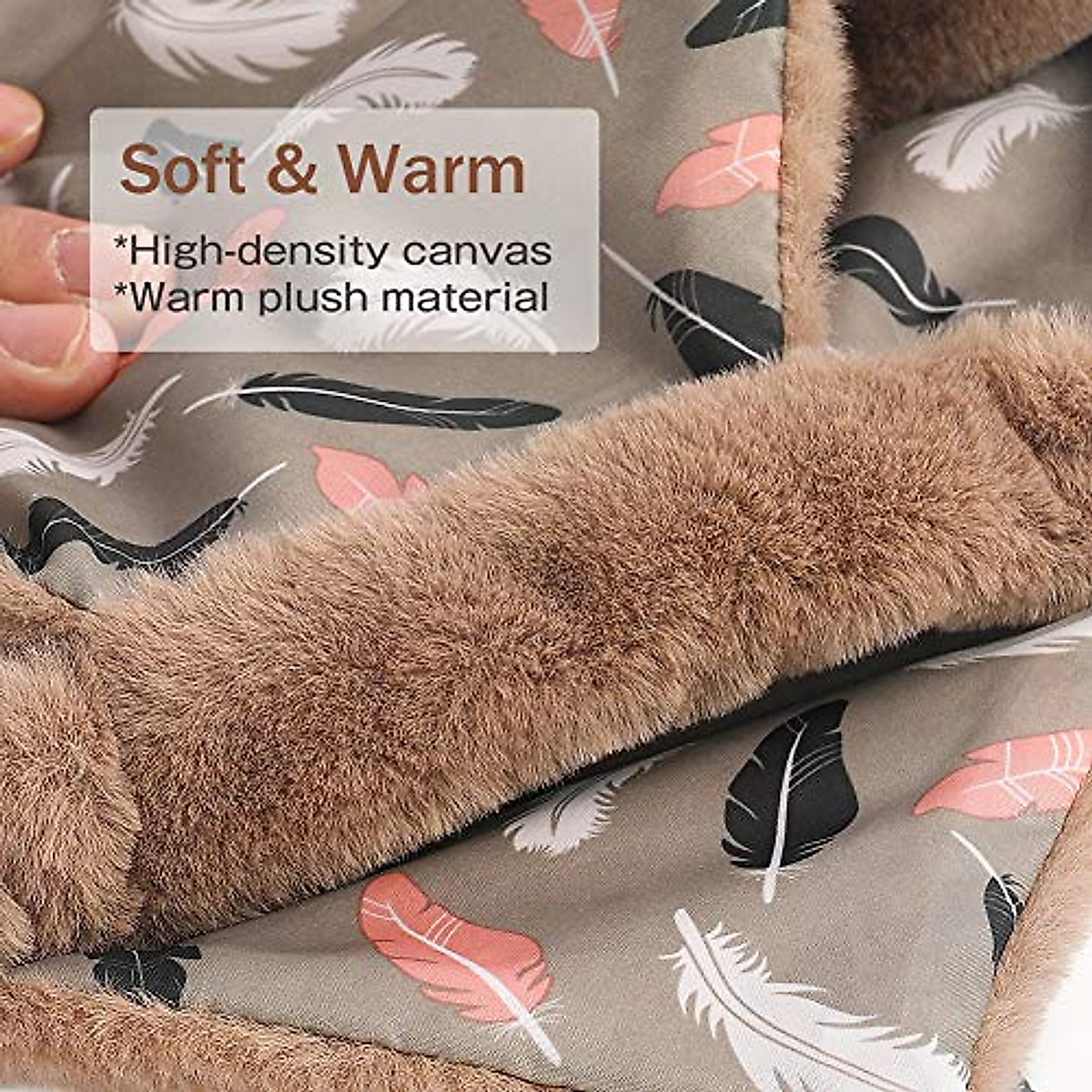 bokemar Small Animals Warm Plush Triple Bunkbed Cage Hanging Hammock Bed,Guinea Pig Cage Accessories Bedding, Warm Hammock for Parrot Ferret Squirrel Hamster Rat Playing Sleeping