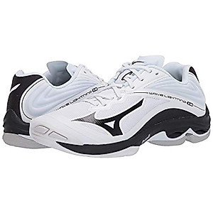 Mizuno womens Wave Lightning Z6 Volleyball Shoe, White/Black, 9.5 US