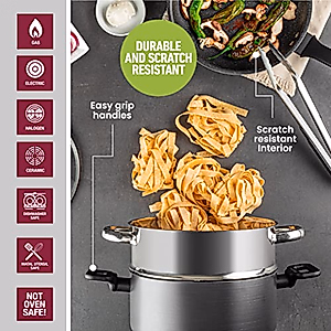 Granitestone Pro Premier Pots and Pans Set Nonstick, 13 Pc Hard Anodized Kitchen Cookware Set Nonstick, Ultra Durable, Diamond & Mineral Coating, Stay Cool Handles, Dishwasher Safe, 100% Toxin Free…