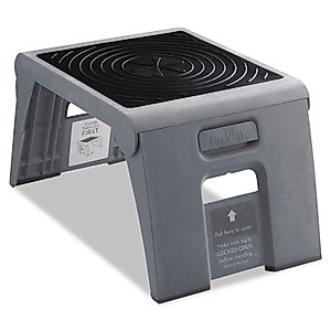 Cramer 50051PK82 Folding Step Stool, 300lb Cap, 14w x 11 1/4d x 9 3/4h, Slate