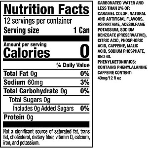 Dr Pepper Cherry Zero Sugar Soda, 12 fl oz cans (Pack of 12)