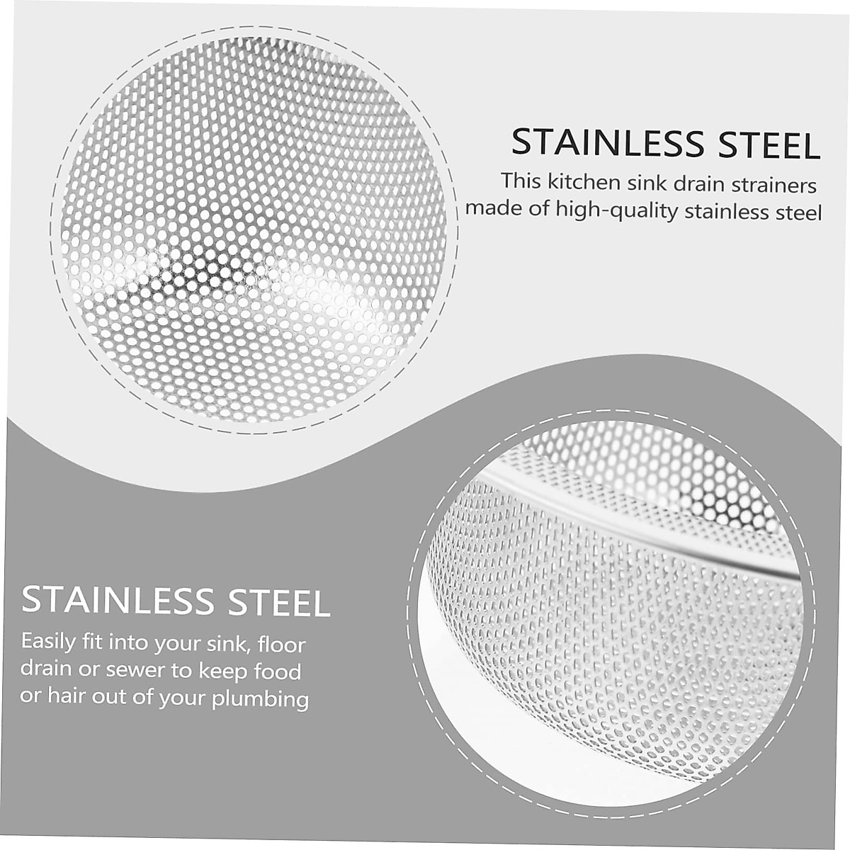 Uonlytech Filter Sink Catcher Drain Kitchen Sink Strainer with Handle Kitchen Hair Kitchen Sink Strainer Stopper Sink Food Catcher Bath Sink Kitchen Accessories Tub Protector Stainless Steel