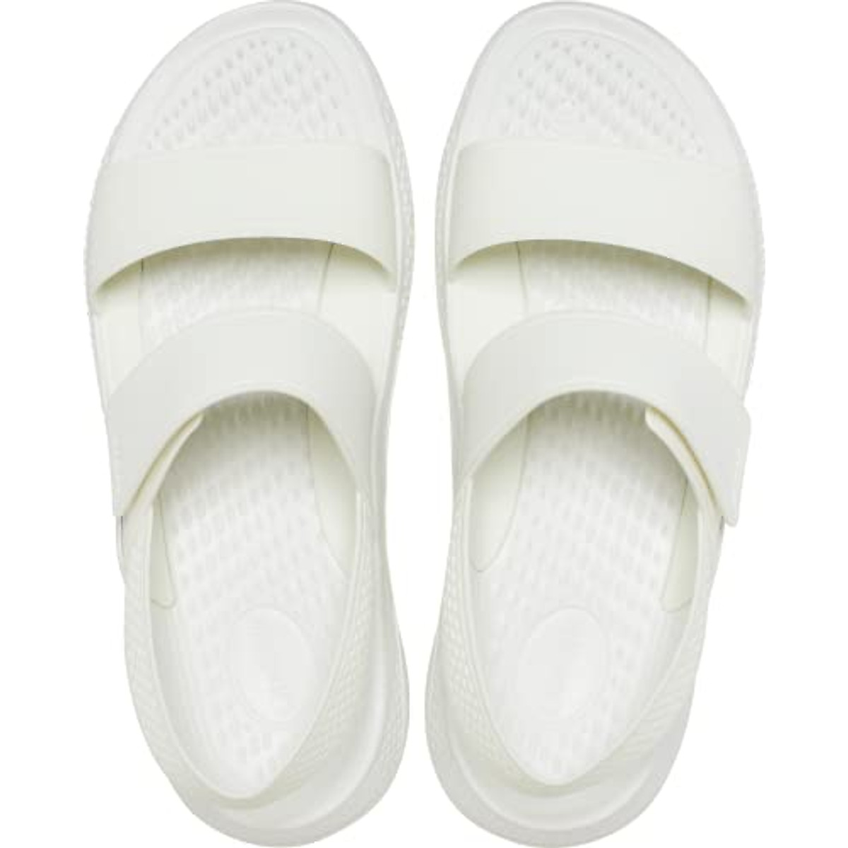 Crocs LiteRide 360 Sandals for Women, Almost White, 6