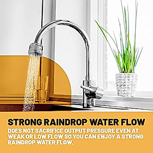 QPD Bathroom and Kitchen Water Faucet Filter System and Replacement Filter with 7 Adapters + 3 Exclusive for Pull-Out Faucet and Aerator (Sediment Water Filter) and 6 Replacement Sediment Filters
