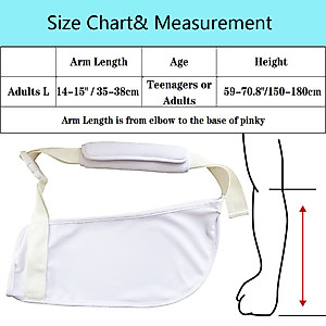 Ledhlth Breathable Arm Sling White for Broken Arm Men Women Youth Sling for Shoulder Injury Soft Adults Sling for Torn Rotator Cuff Comfortable Elbow Wrist Sling for Dislocated Shoulder