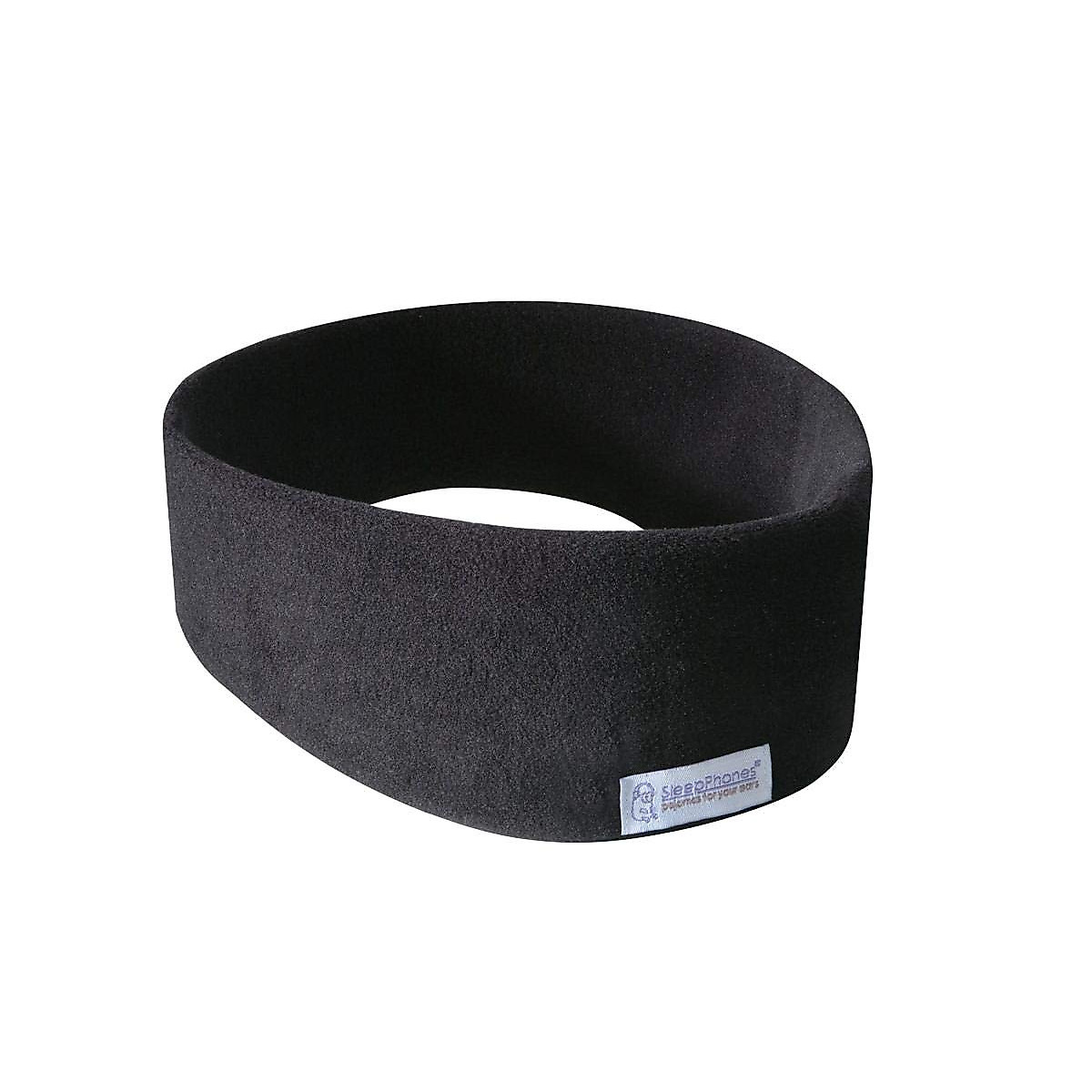 SleepPhones: ASMR Edition | 8 Hours of Deeply Relaxing ASMR Content Built in | Flat Speakers in a Soft Headband | Comfortable Enough to Wear in Bed | Midnight Black - Fleece Fabric (S)