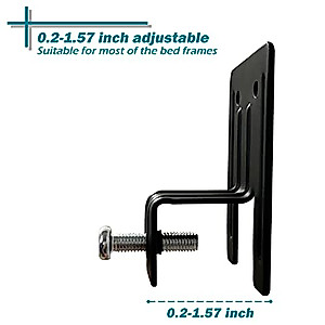 Non Slip Mattress Gaskets for Bed Frame, Mattress Holder in Place Gripper, Mattress Gaskets Anti-Slip Baffle Fit for Metal Bed Frames Wide Applicability Mattress Holder Easy to Assemble 6 pcs (Black)