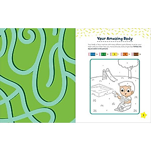 Human Body Preschool Activity Book: Hands-On Learning with Mazes, Coloring, and More!