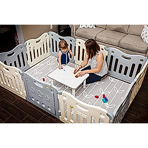 Baby Care Play Mat - Haute Collection (Medium, Sea Petals - Grey)