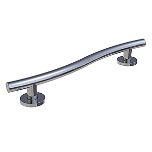 Plumb Pak GB2022-16PC Decorative Stainless Steel Wave Grab Bar, 16-inch, Polished Chrome