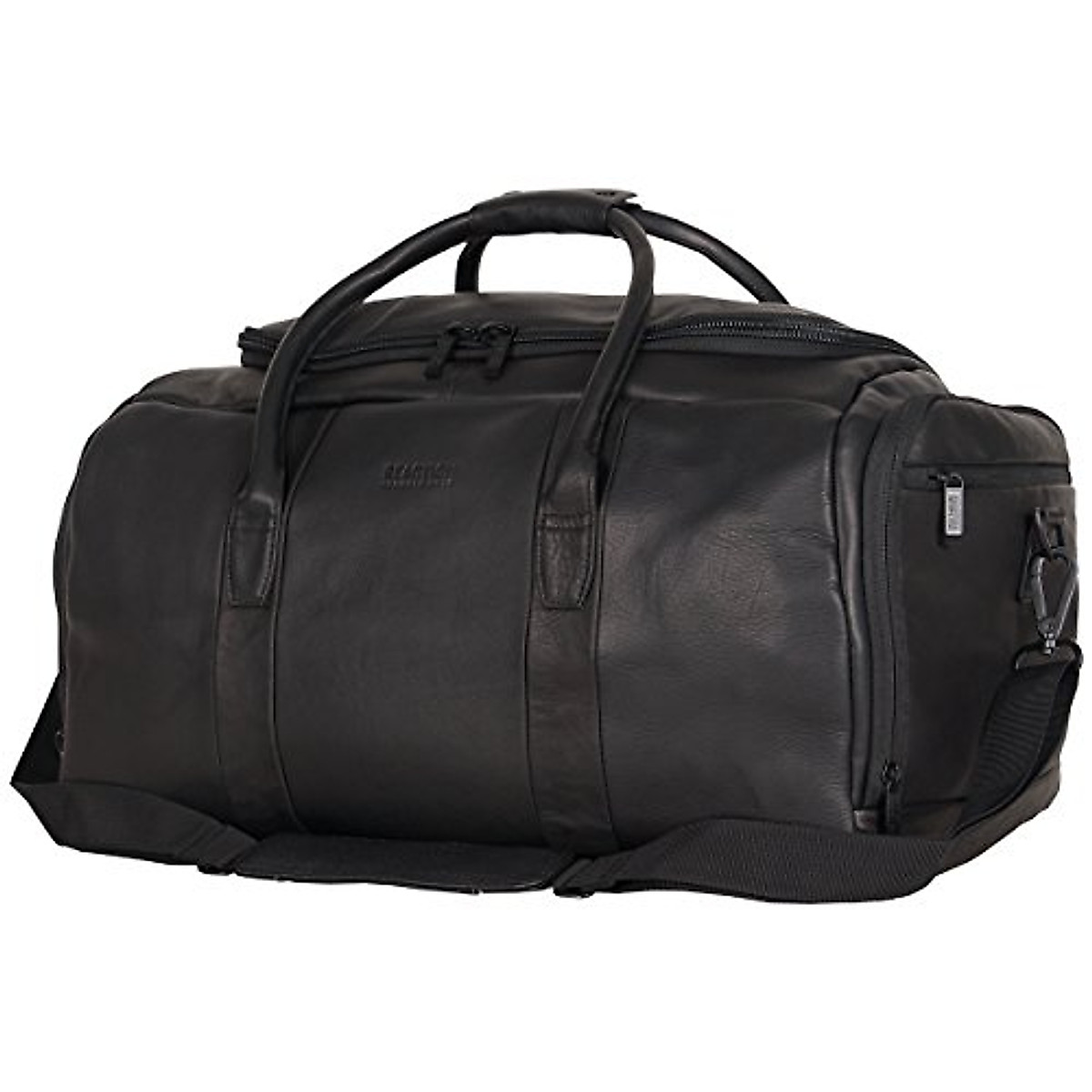 Kenneth Cole REACTION Duff Guy Colombian Leather 20" Single Compartment Top Load Travel Duffel Bag, Black