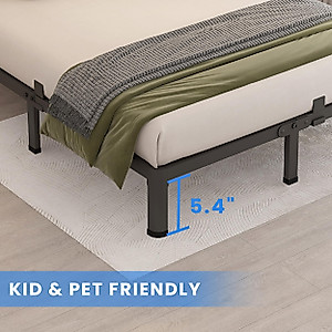 MAF 7 Inch Full Size Metal Platform Bed Frame with Round Corner Legs, 3000 LBS Heavy Duty Steel Slats Support, Noise Free, No Box Spring Needed, Easy Assembly