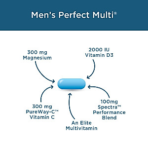 Purity Products Men's Perfect Multi from Vitamins, Minerals and Phytonutrients - Promotes Energy, Vitality and Stamina - Easy to Swallow - 90 Tablets
