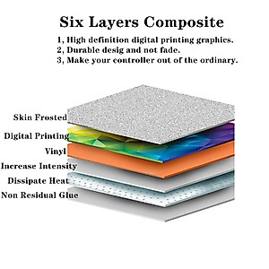 Skin for Ps4 Controller, 3pcs Whole Body Vinyl Decal Cover Sticker for Playstation 4 Controller (PS4 Controller #2)