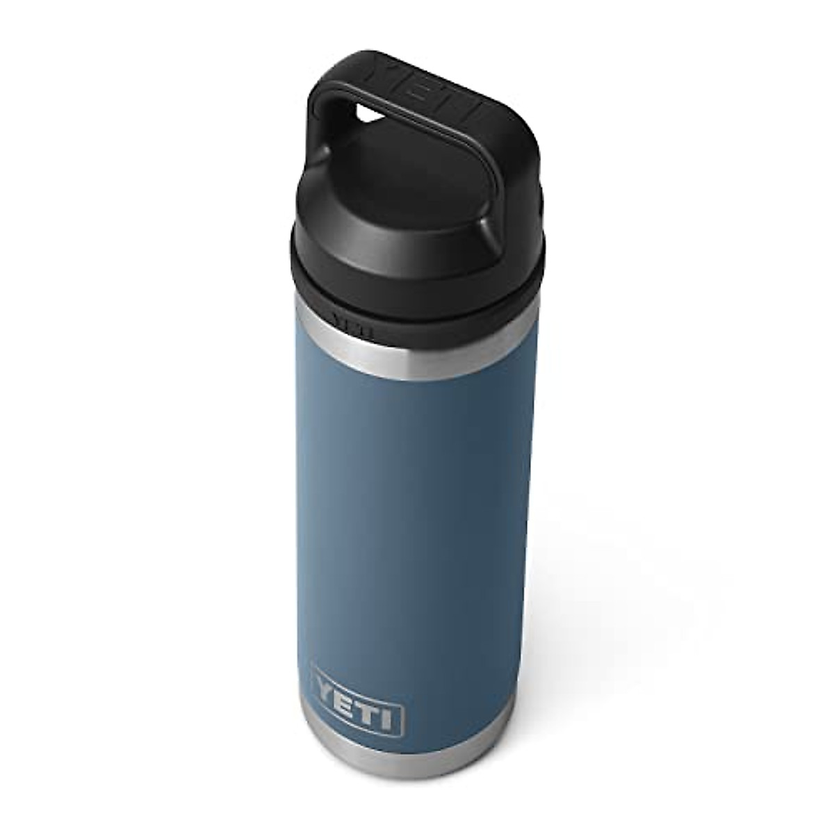 YETI Rambler 18 oz Bottle, Vacuum Insulated, Stainless Steel with Chug Cap, Nordic Blue