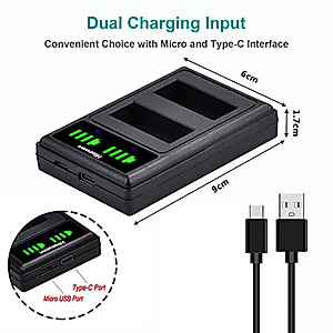 NB-10L NB10L Battery and Dual Charger, Hisewen 2 X 1500mAh Replacement Battery for Canon PowerShot G1 X, G3 X, G15, G16, SX40 HS, SX50 HS, SX60 HS Digital Camera