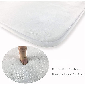 GURMQIK Red Dress Bath Mat Fashion Paris Makeup Heels Modern Girls Women Bathroom Decor Rug Microfiber Memory Foam