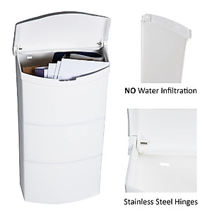 Small Plastic Mailbox for Outside Porch, Easy to Install Wall Mount, Lightweight, Heavy Duty, Rustproof, Maintenance-Free Vertical Mail Box for House - 8.25” x 4” x 13.75” (White)