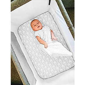 Bassinet Bed Sheets – Premium Bassinet Fitted Sheets 4 Pack – 100% Jersey Knit Cotton Cradle Sheets – Bassinet Bedding for Standard Size Oval or Halo Bassinet Pads – Bassinet Sheet for Boy & Girl