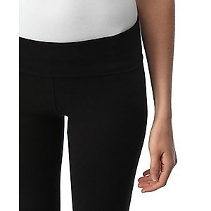 T-Party Fold-Over Waist Yoga Pants,Large,Charcoal