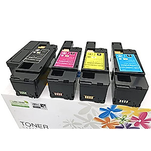 EF Products Replacement Toner Cartridge for Xerox Phaser 6000 6010 Workcentre 6015 ( Black 106R01630, Yellow 106R01629, Magenta 106R01628, Cyan 106R01627, 4-Pack)
