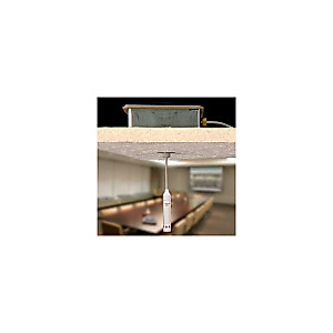 Audix M55 Installed Sound Omnidirectional Hanging Ceiling Microphone with Height Adjustment, White