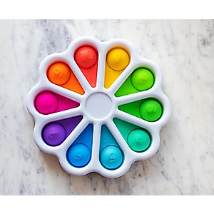 Pop Fidget Toy 10-Button Rainbow Numbers Silicone Bubble Popping Game