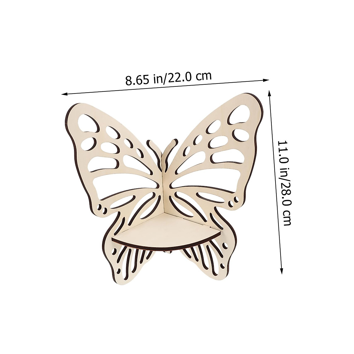 Ciieeo Wooden Butterfly Floating Shelf Ledge Delicate Books Display Rack Hanging fine Bookshelf Bohemia Books Display Wall Shelf Stand Pendant Crystal Stone Accessories