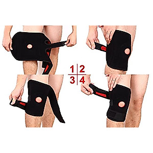 Knee Support Brace, Minor Knee Injury Protect Size Adjustable Unisex Moisture-wicking Knee Brace for Recovering for Knee Strain