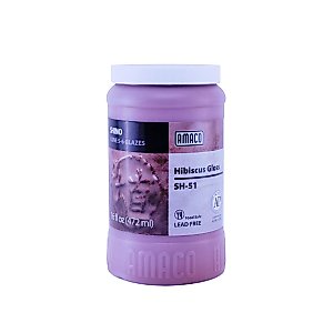 Amaco Shino Lead-Free Glazes - Hibiscus, Gloss, 16 oz